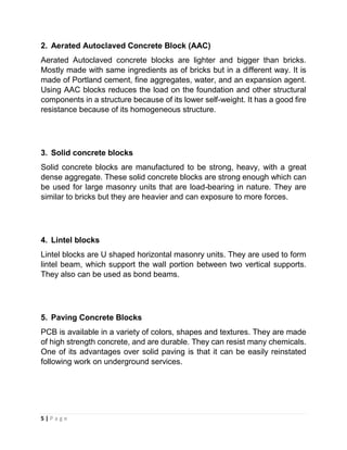 concrete block properties & types | PDF