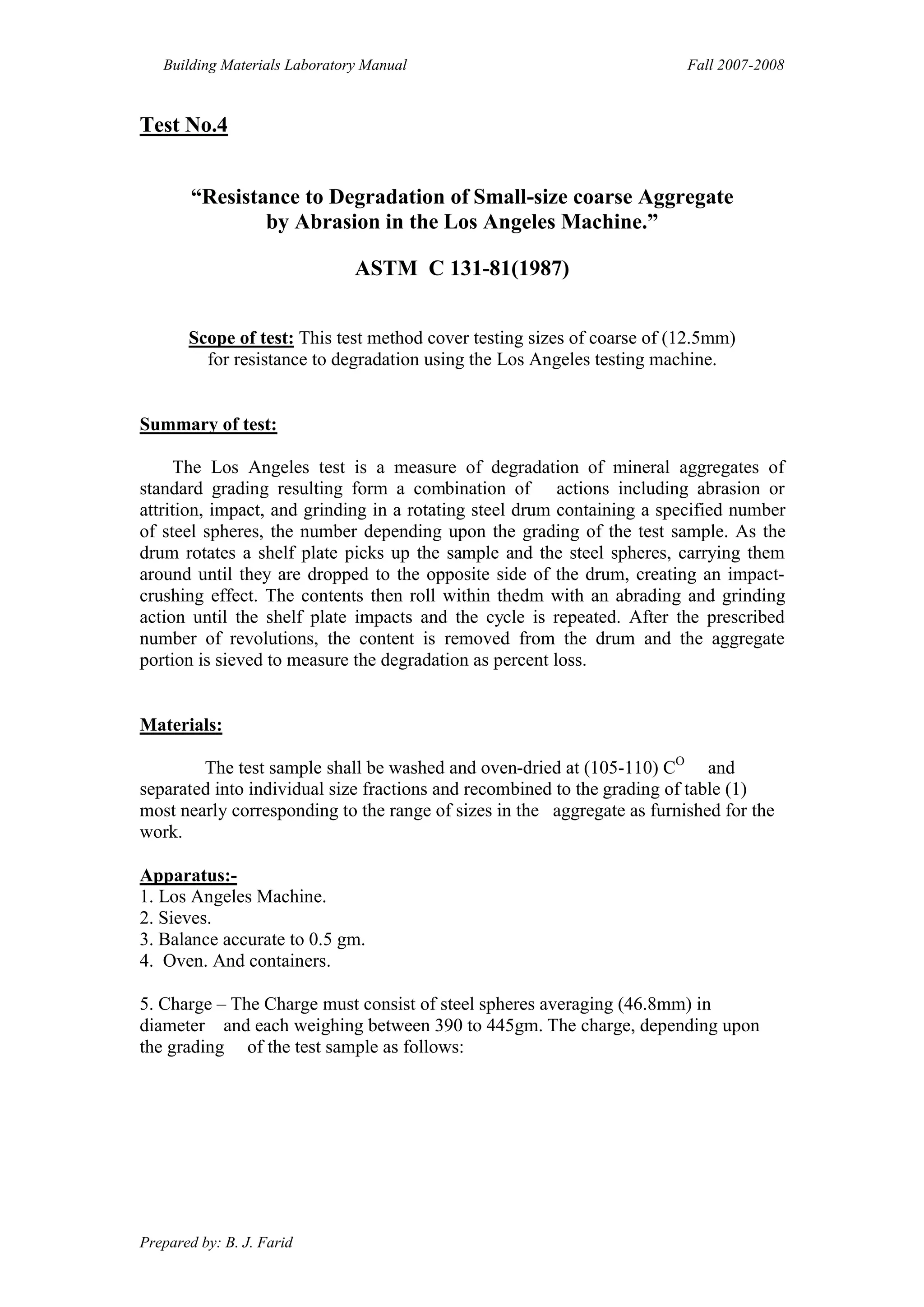 Material testing-lab-manual PRC I manual | PDF