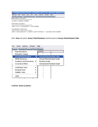 Material 1 introduction to eviews | DOCX