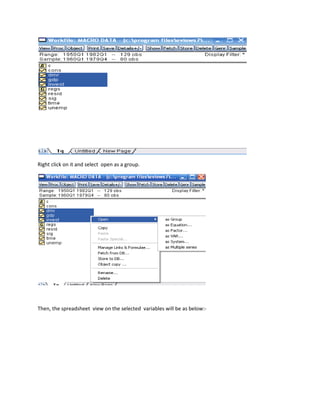 Material 1 introduction to eviews | DOCX