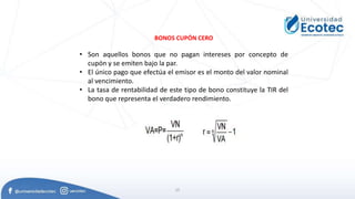 valoración de bonos | PPTX