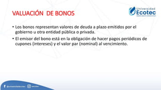 valoración de bonos | PPTX