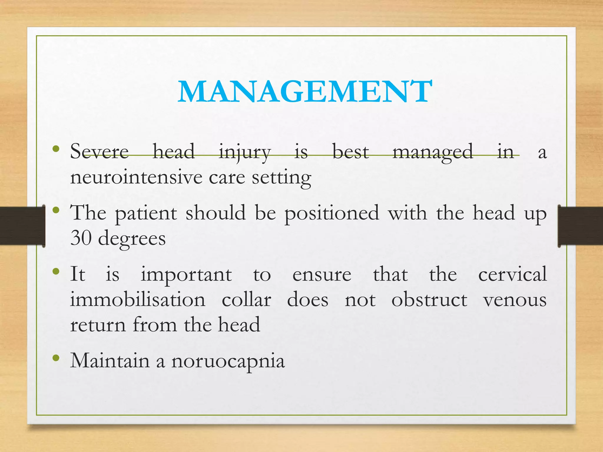 Head injury and nursing management | PPTX