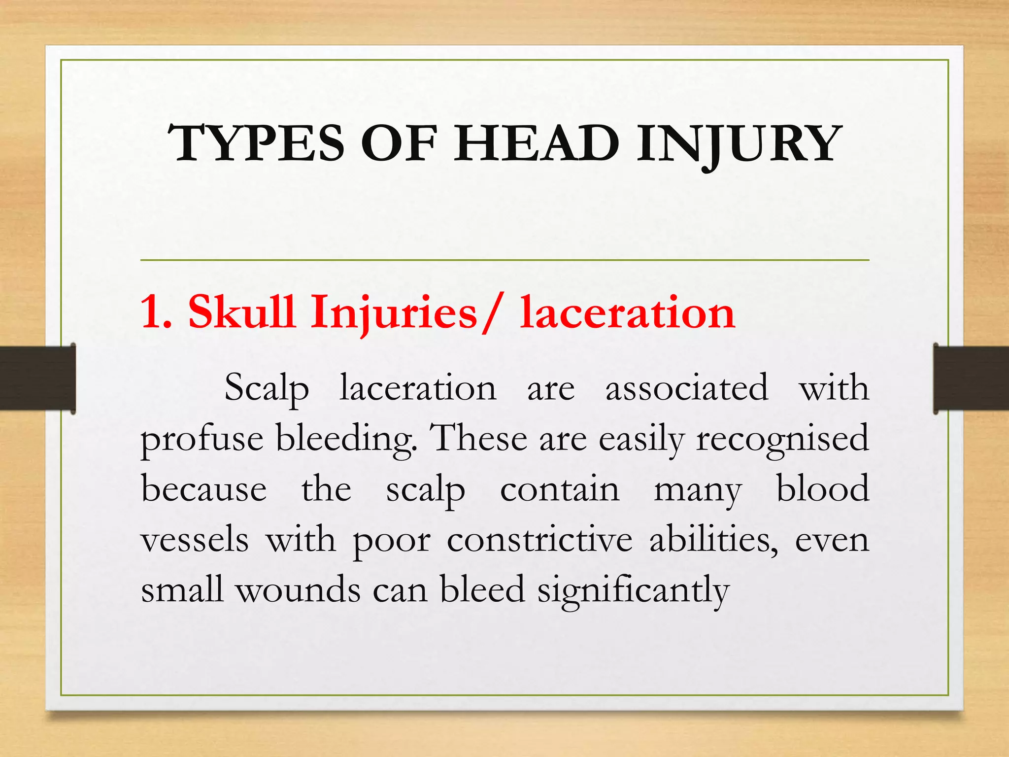 Head injury and nursing management | PPTX