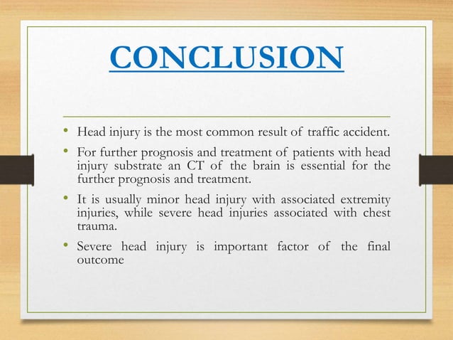 Head injury and nursing management | PPTX