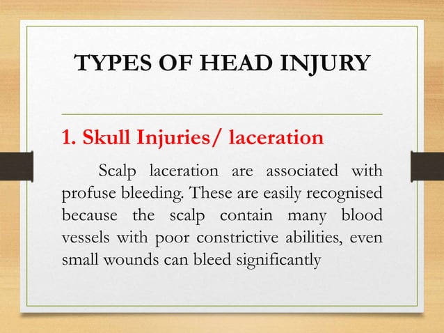 Head injury and nursing management | PPTX