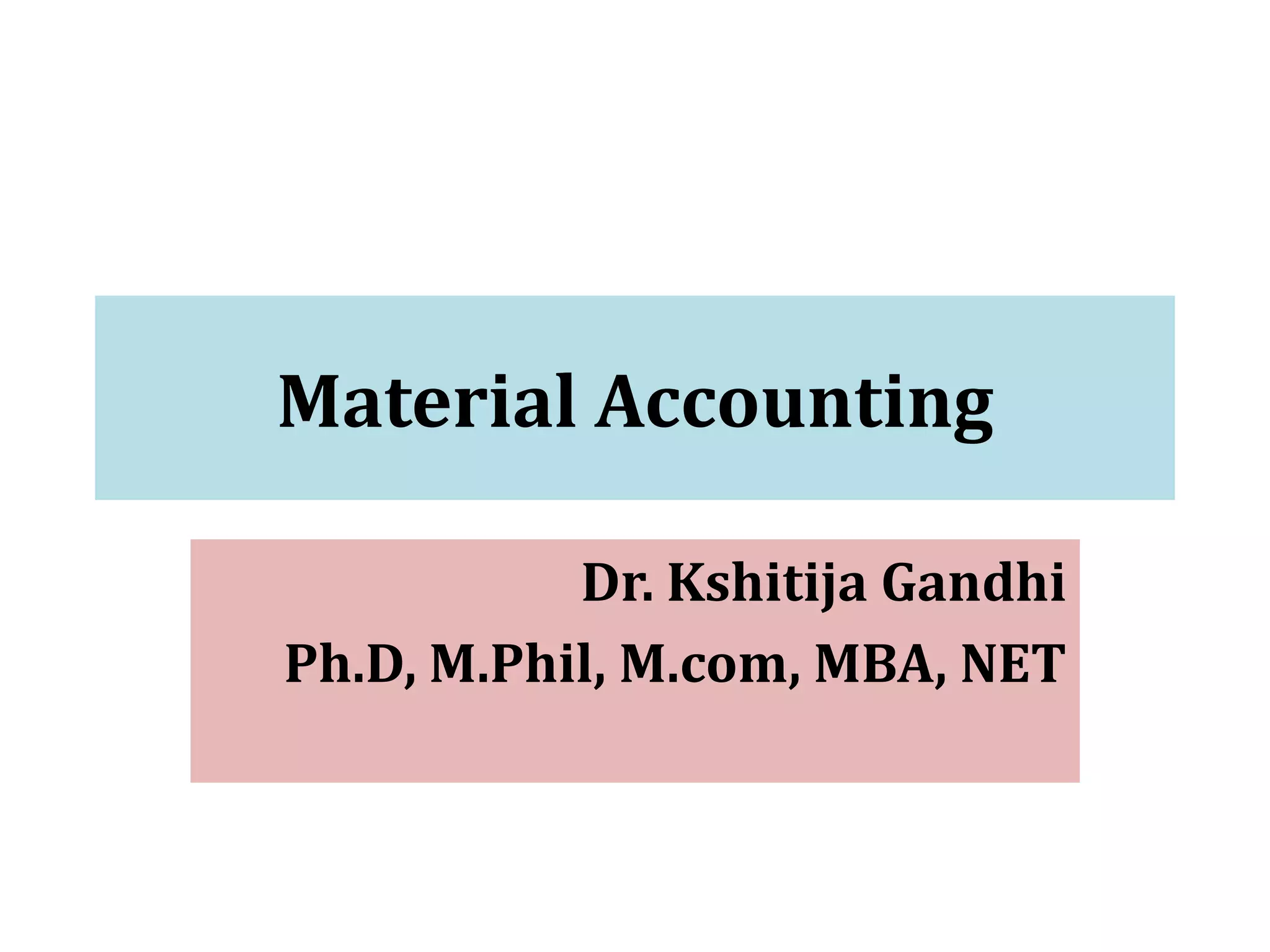 Material accounting | PPTX