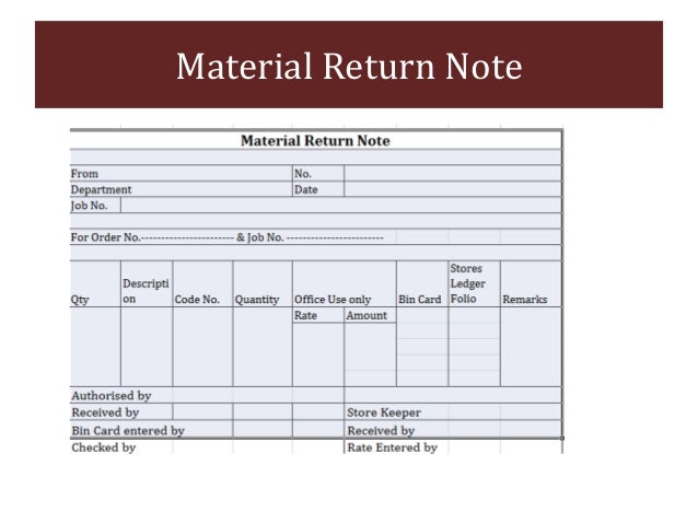 Material accounting