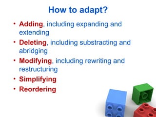 Material adaptation | PPT