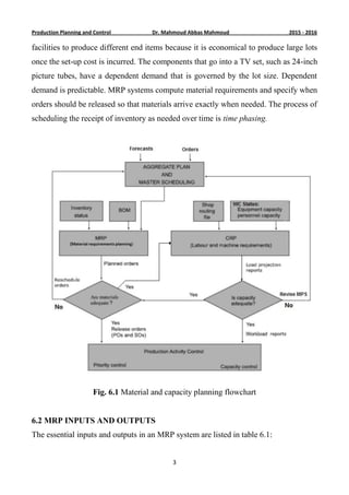 Material and capacity requirements planning (mrp and crp) part 1 | PDF