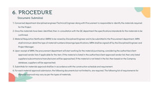 Material approval procedure | PDF