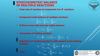 Episode 62 : MATERIAL BALANCE FOR REACTING SYSTEM | PPTX