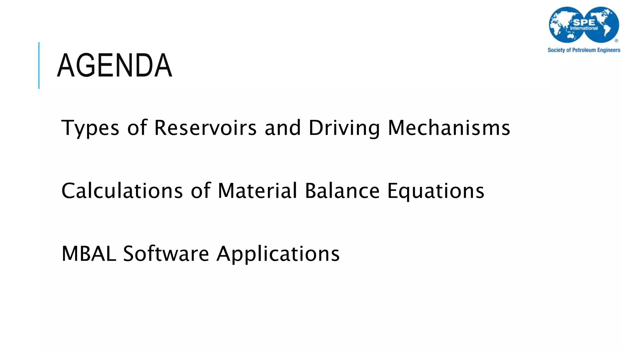 Material Balance Equation Presentation | PPTX