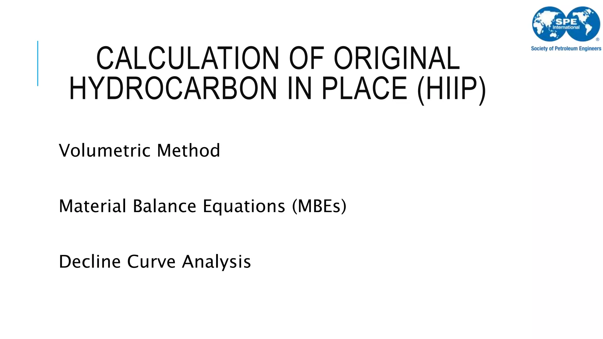 Material Balance Equation Presentation | PPTX
