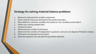 Material balance for multiple units without chemical equation | PPTX