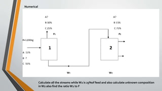Material balance for multiple units without chemical equation | PPTX