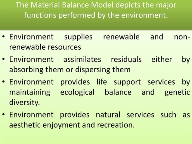 Material Balance Model | PPT