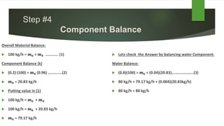 Material balance problem without chemical reaction | PPTX