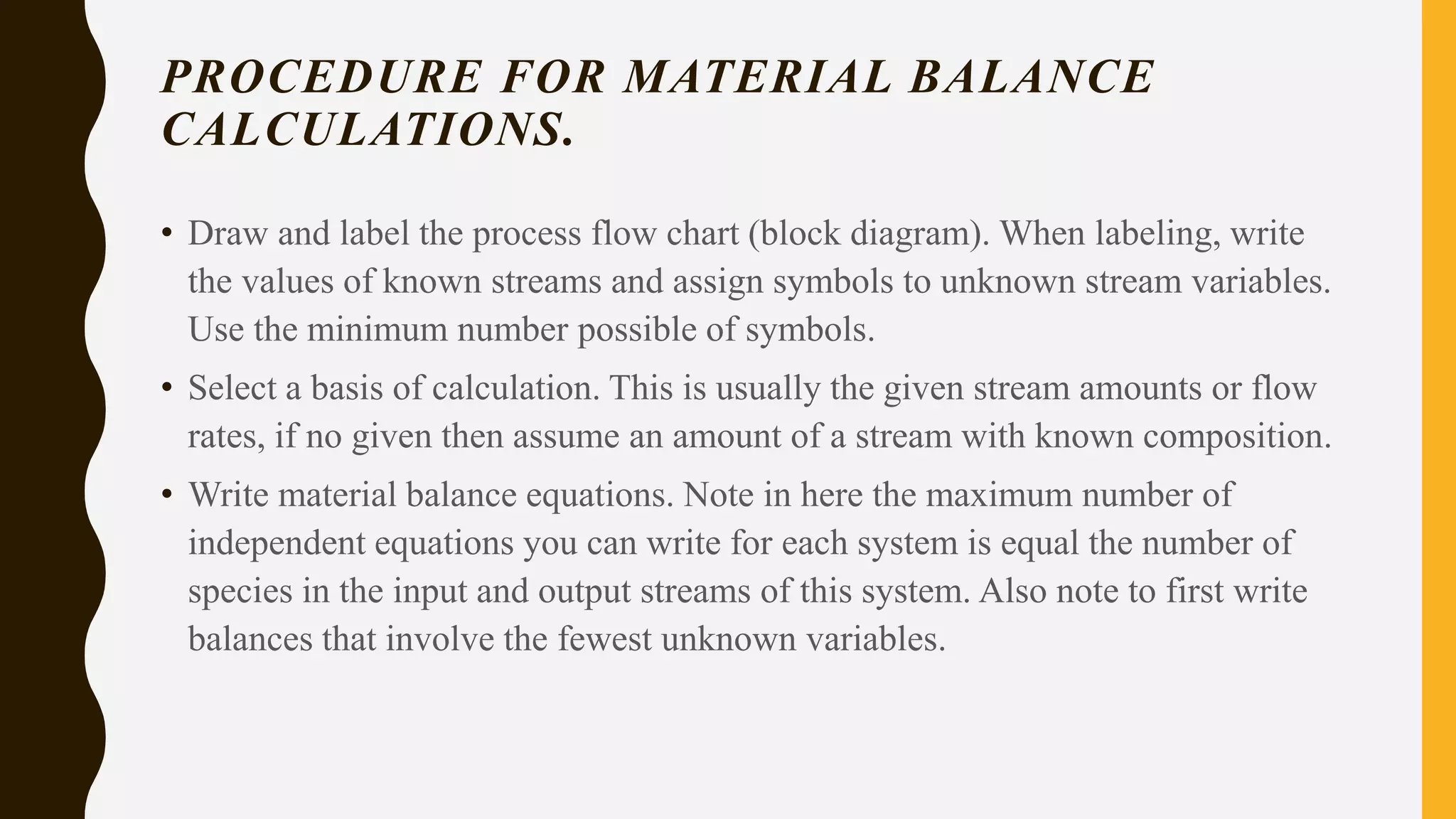Material balance with chemical reaction | PPTX