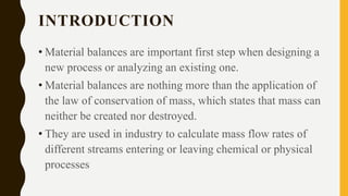Material balance with chemical reaction | PPTX