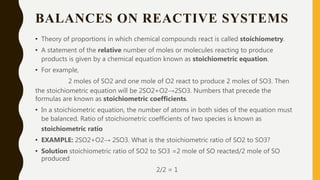 Material balance with chemical reaction | PPTX