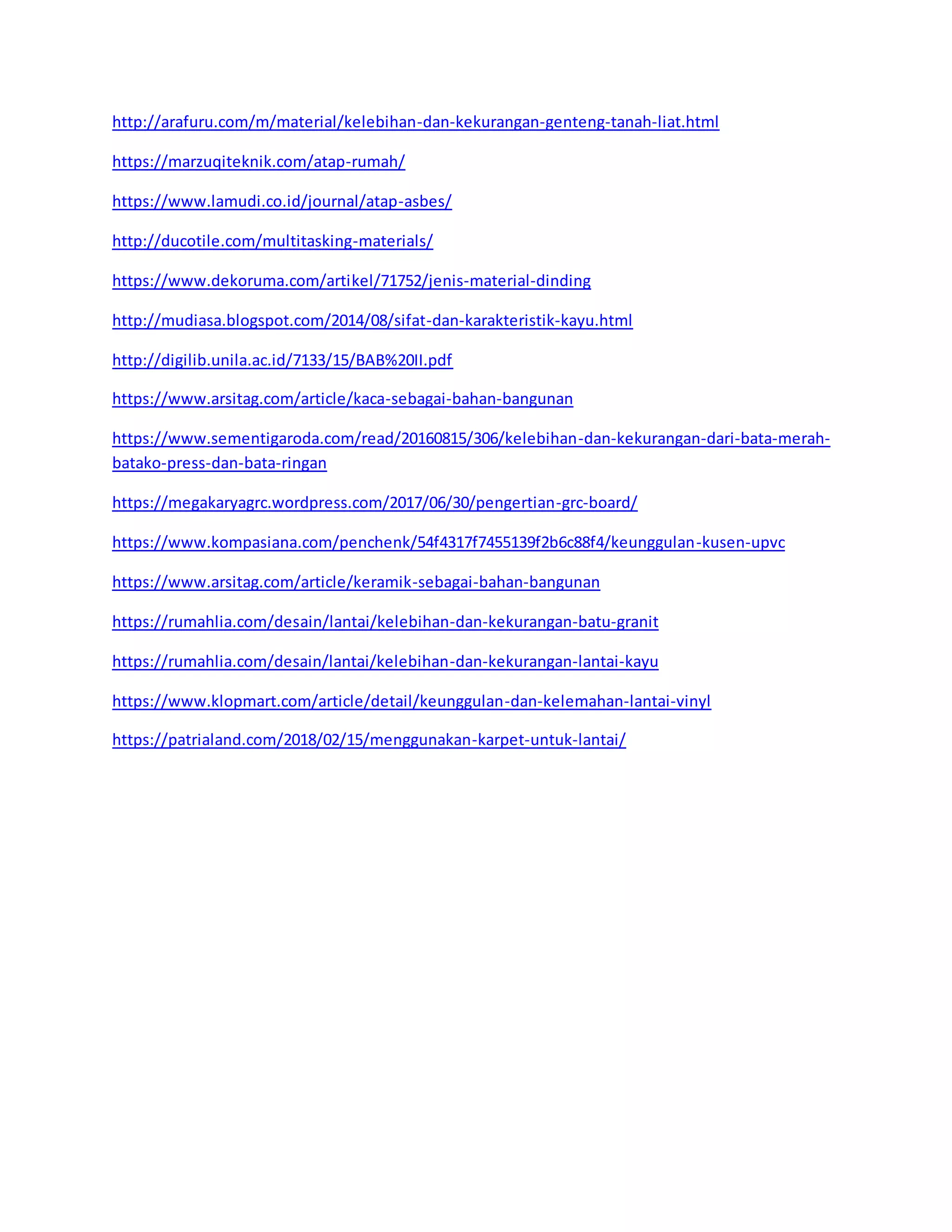 Material bangunan | DOCX