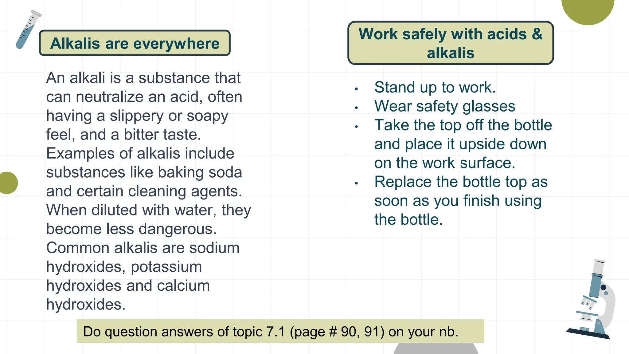 Material changes, Acids, AlKali, neutralization reaction | PPTX