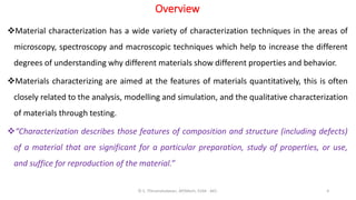 Material Characterization Testing, Unit IV; OML751 Testing of Materials ...