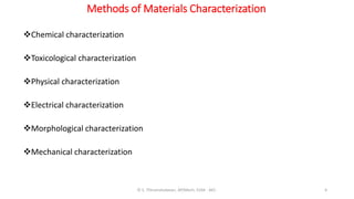 Material Characterization Testing, Unit IV; OML751 Testing of Materials ...