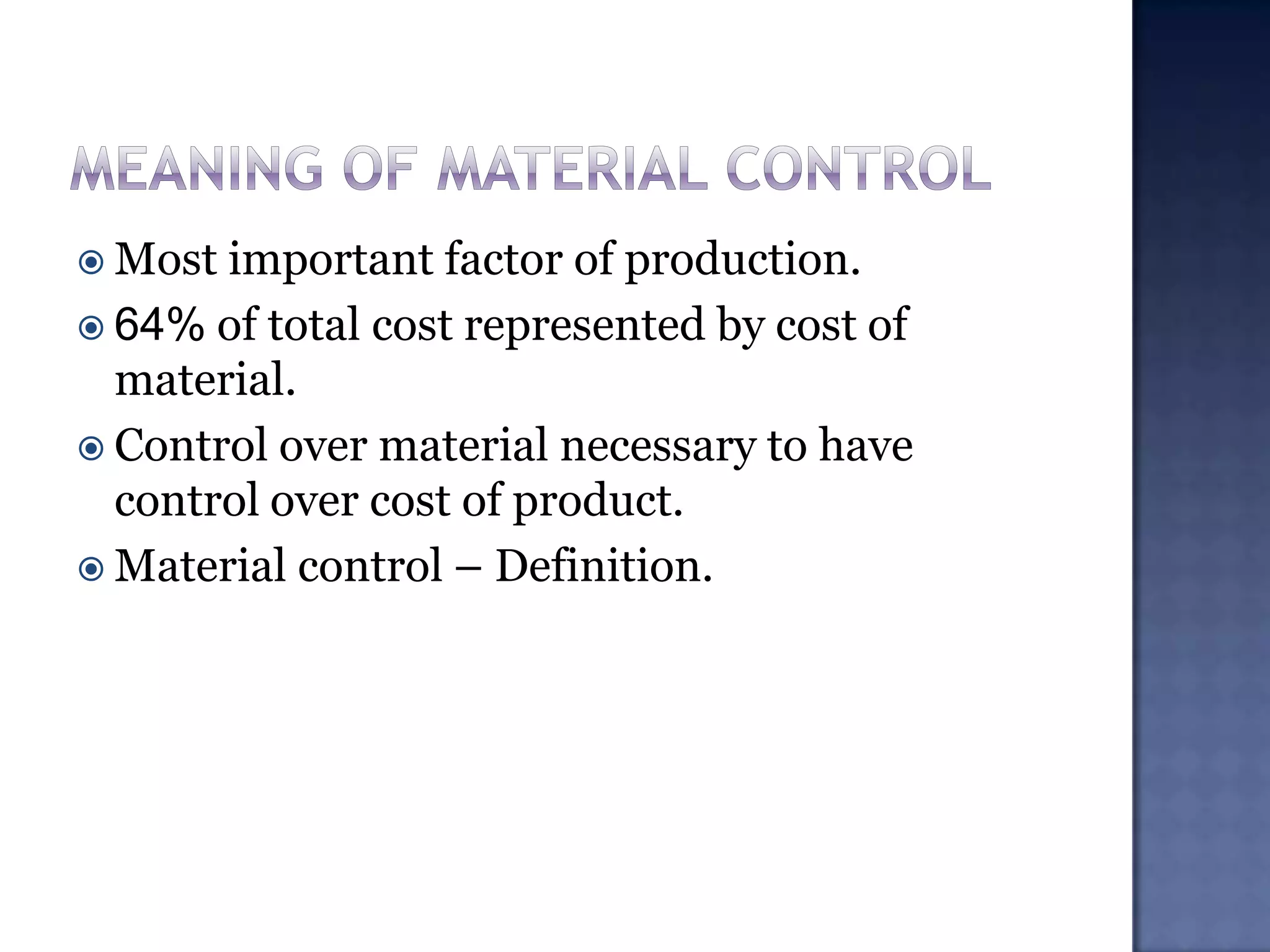Material control | PPTX