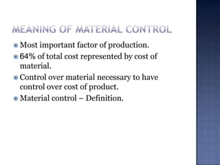 Material control | PPTX