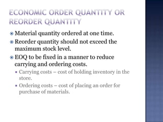 Material control | PPTX