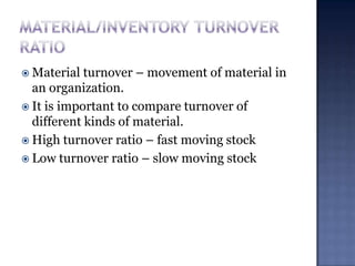 Material control | PPTX