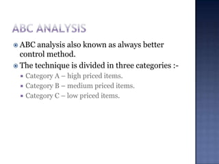 Material control | PPTX