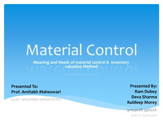 Material control | PPTX