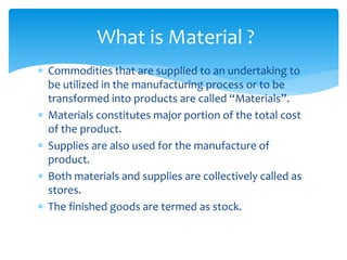 Material control | PPTX