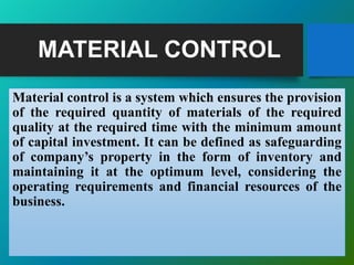 Material control | PPTX