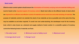 Material control methods | PPTX