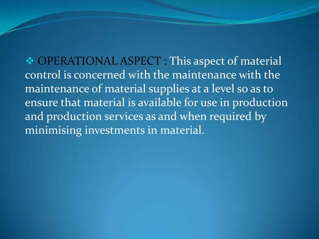 Material control and its techniques | PPTX | Logistics | Business