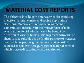 Material control and its techniques | PPTX