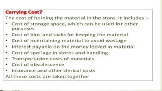 Material control ppt | PPTX