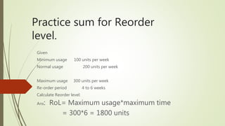 Material control ppt | PPT