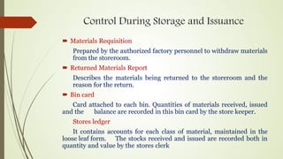 Material cost and control | PPTX