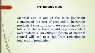 Material cost and control | PPTX