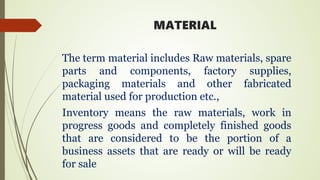 Material cost and control | PPTX