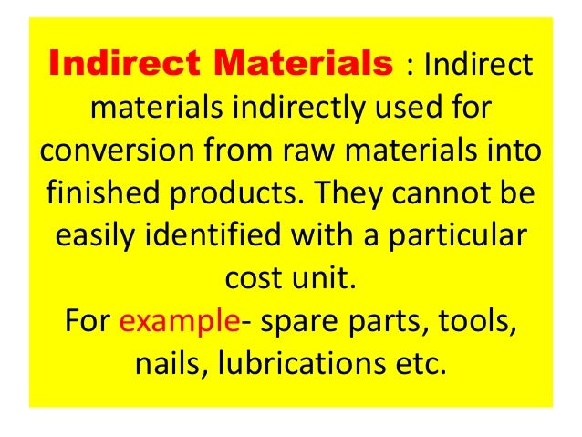 Material costing