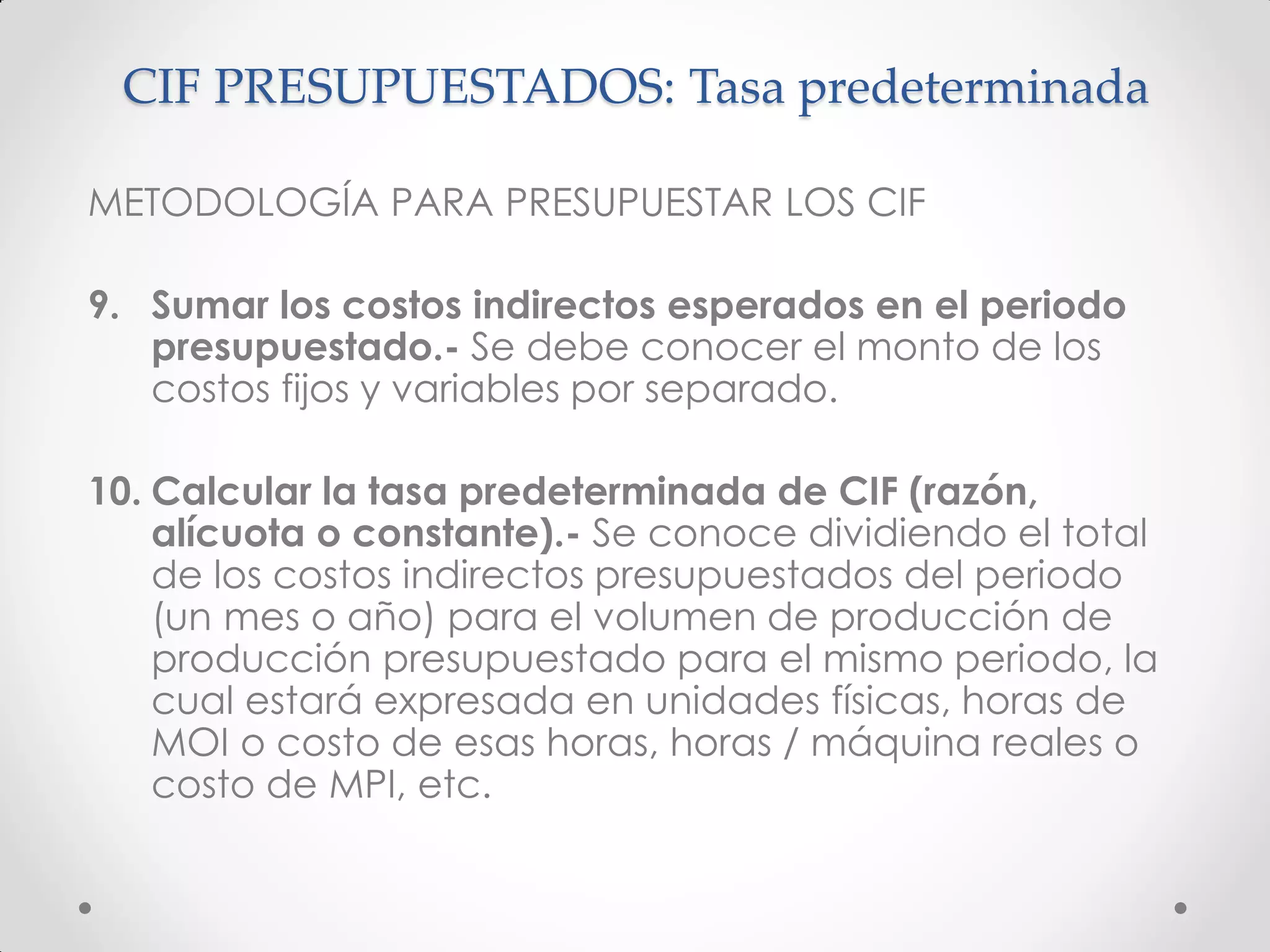 Costos indirectos de fabricación cif | PDF