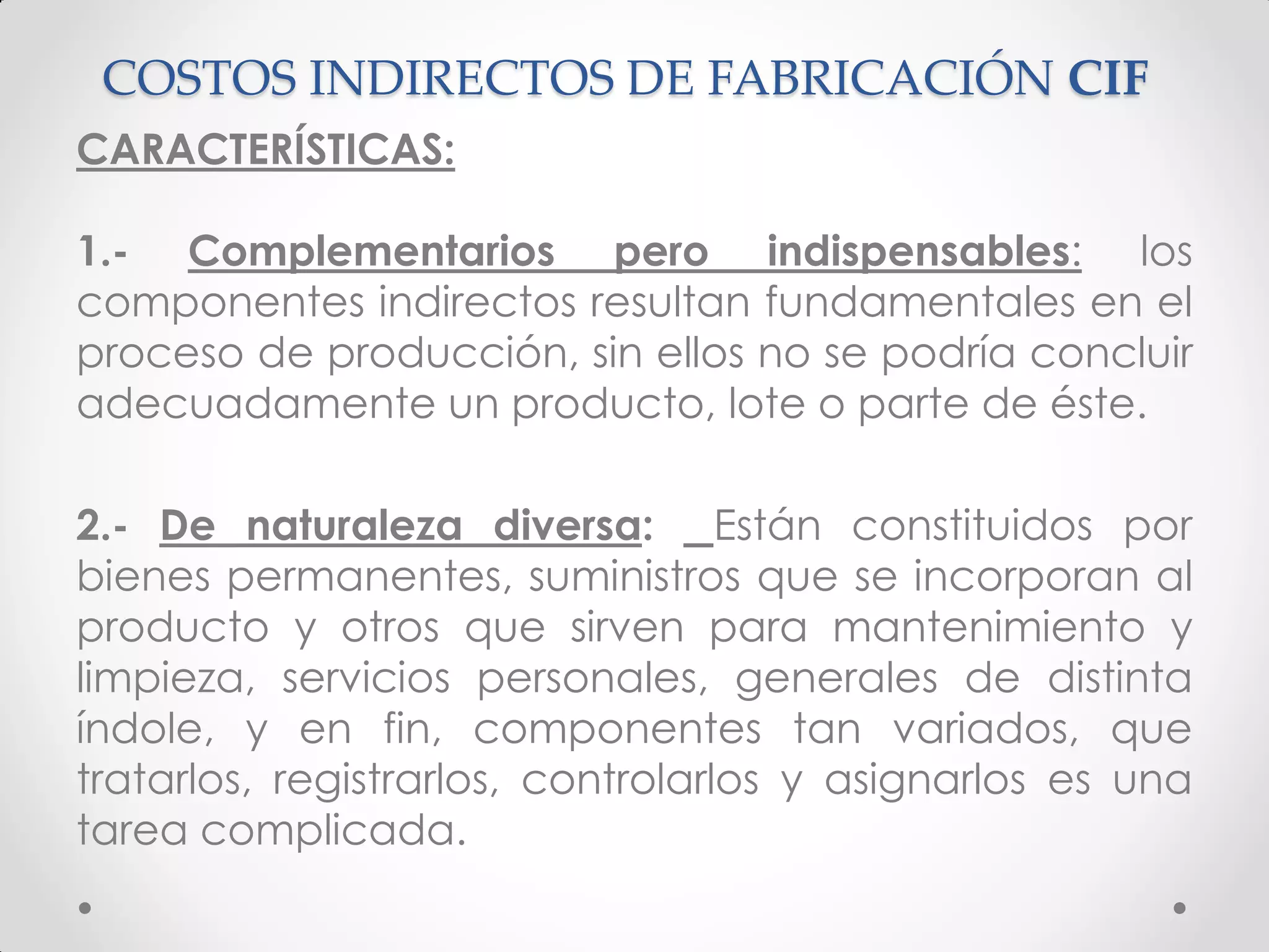 Costos indirectos de fabricación cif | PDF