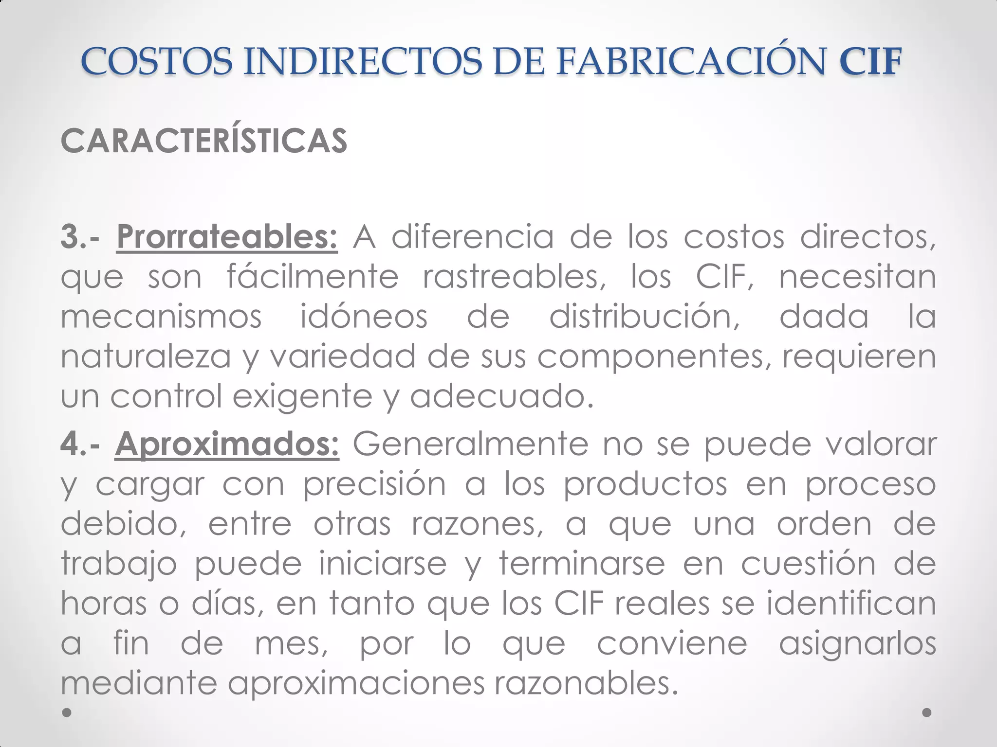 Costos indirectos de fabricación cif | PDF