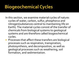 Material cycling in environment | PPTX